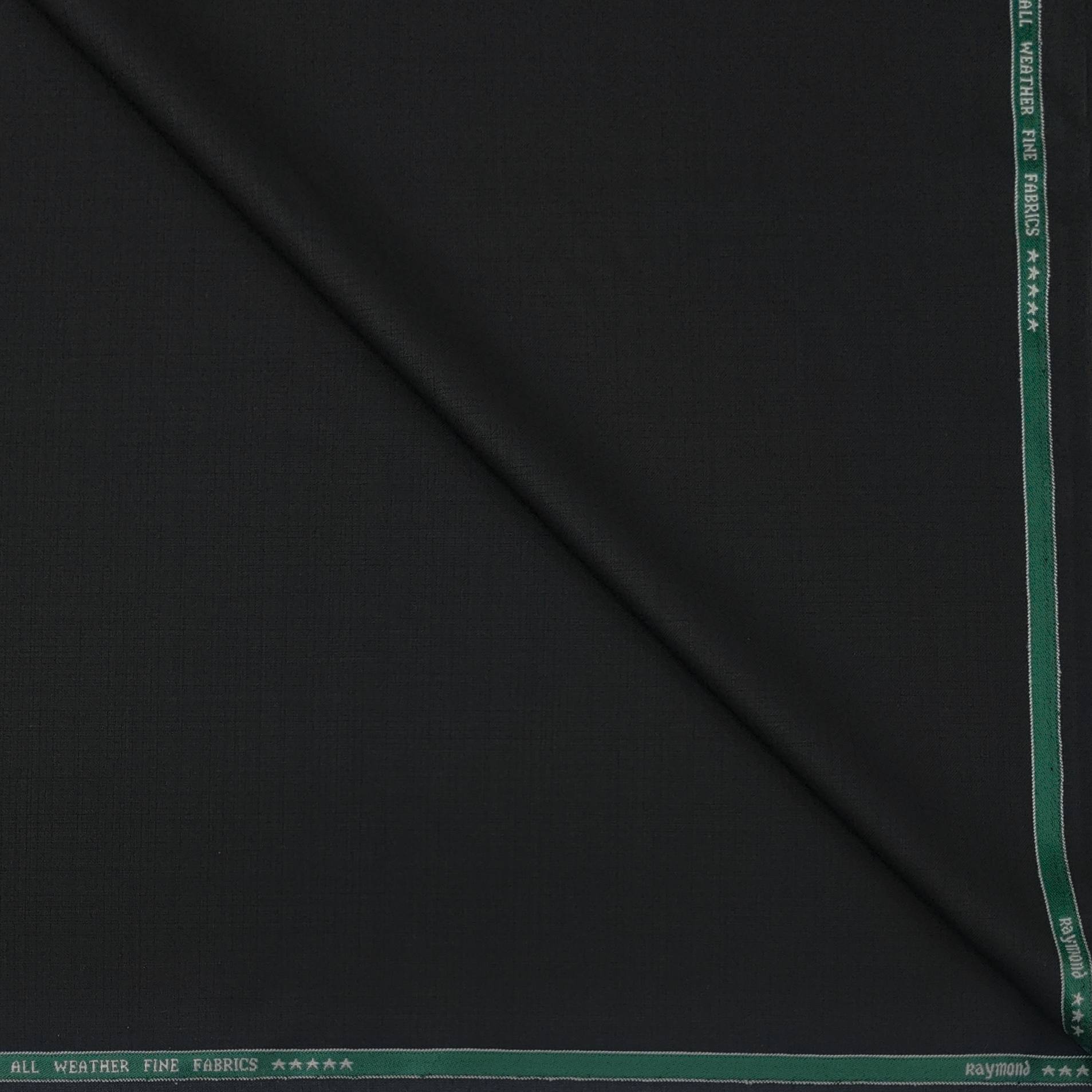 Trouser Fabric Raymond Fine Count Poly Viscose Mix Check Colour Black ...