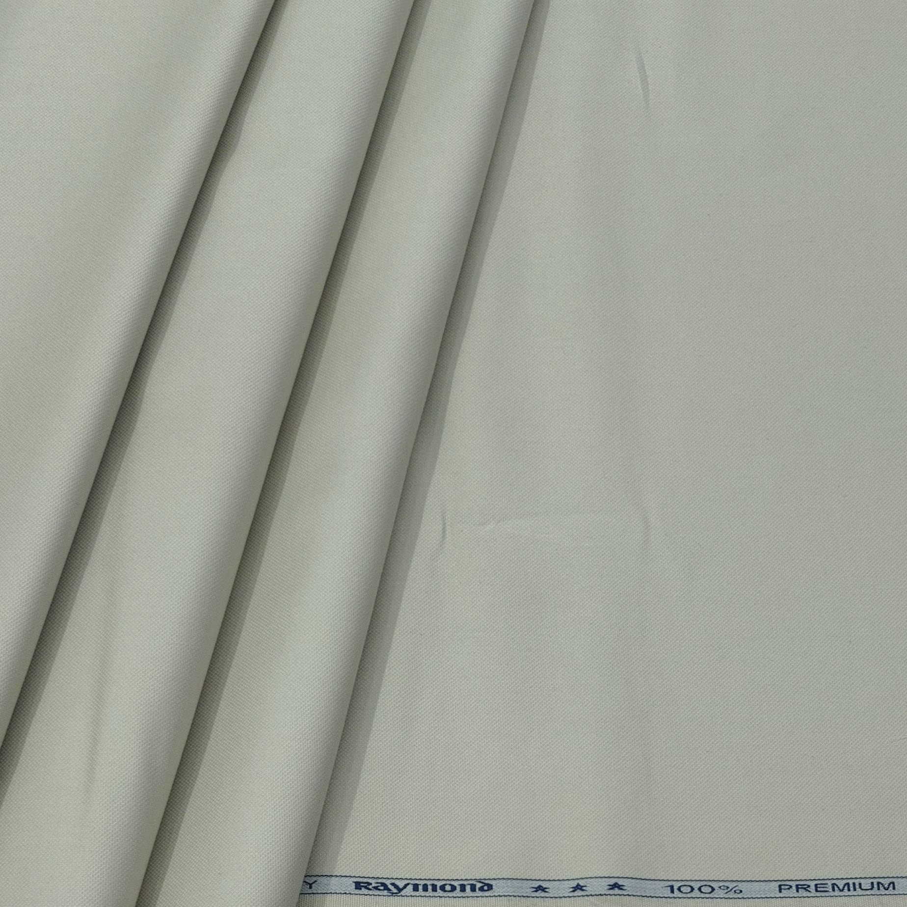 Trouser Fabric Raymond Pure Cotton Textured Color Greenish Ash Brown ...