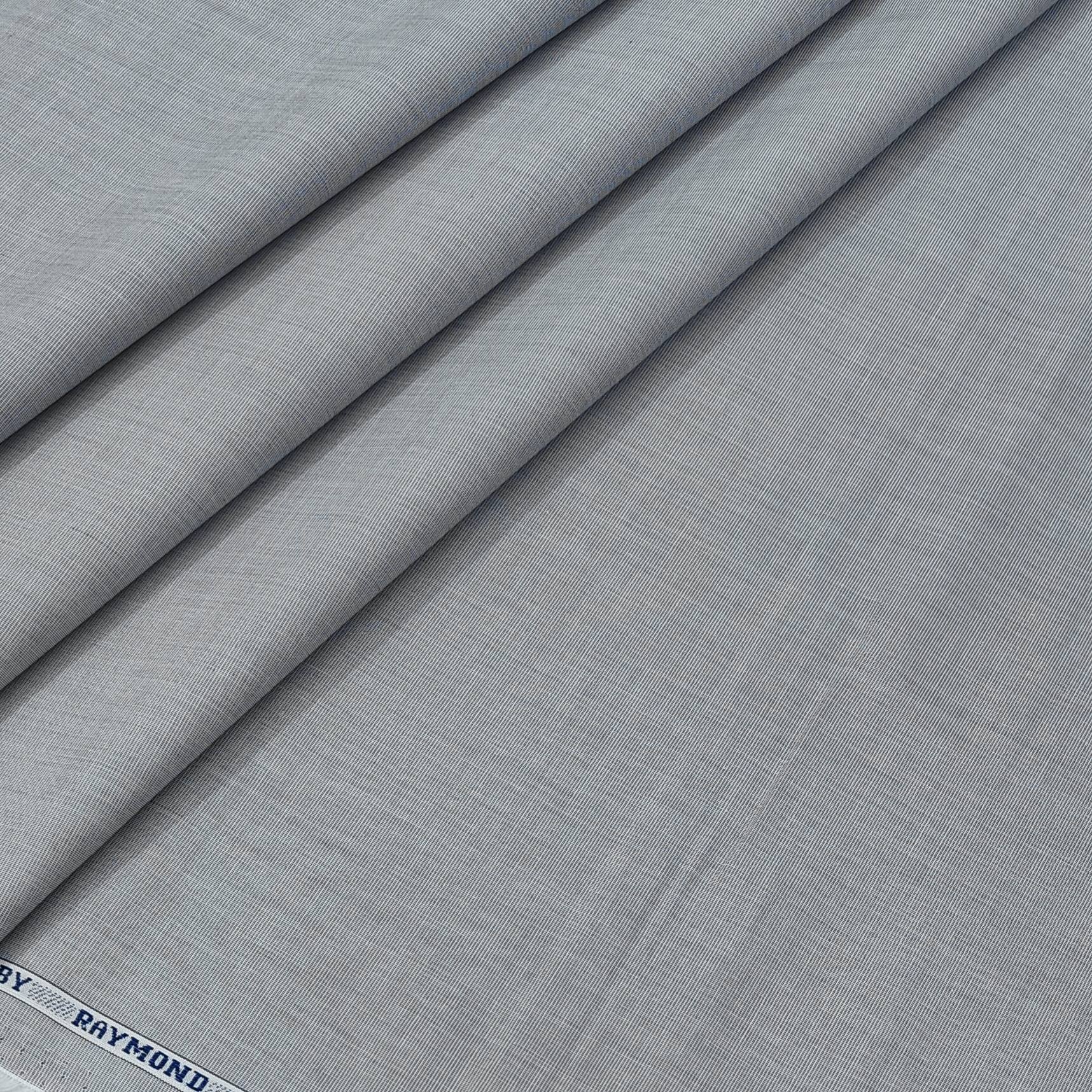 Shirt Fabric Raymond Fill a Fill 100% cotton Plain Colour Grey - ManTire